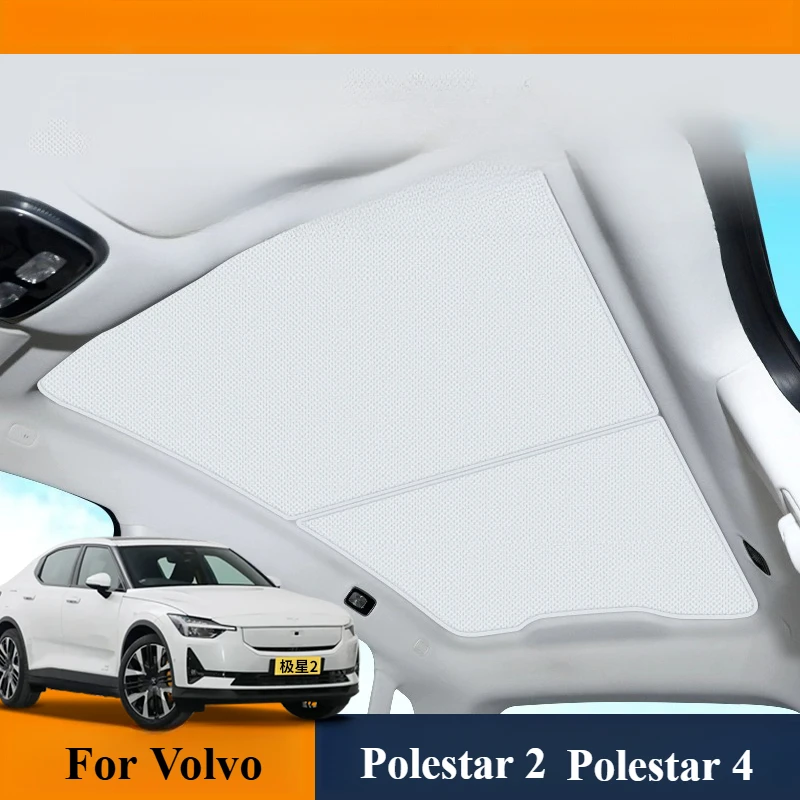 For Volvo Polestar 2 Polestar 4 New Upgrade Ice Cloth Buckle Sun Shades ...