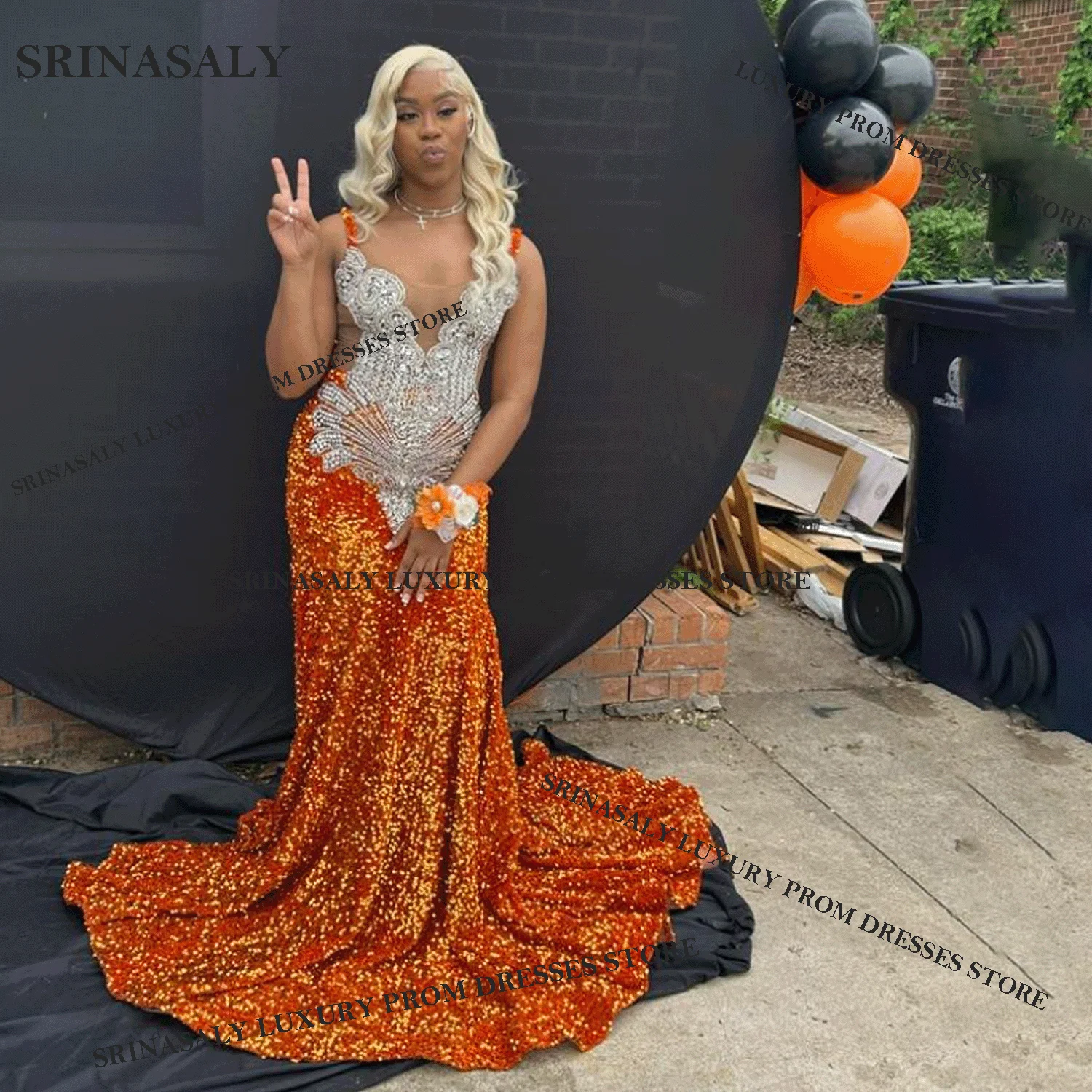 African Luxury Aso Ebi Mermaid Prom Dresses Diamond Crytals Evening ...