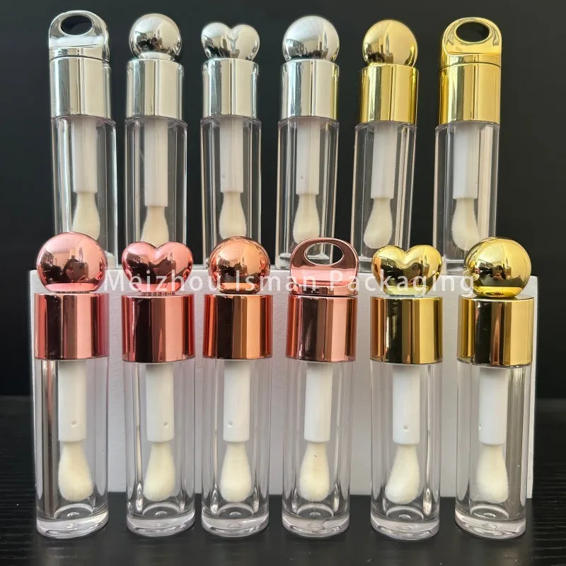 50Pcs Empty Rose Gold Plastic Ball Foundation concealer packaging Heart ...