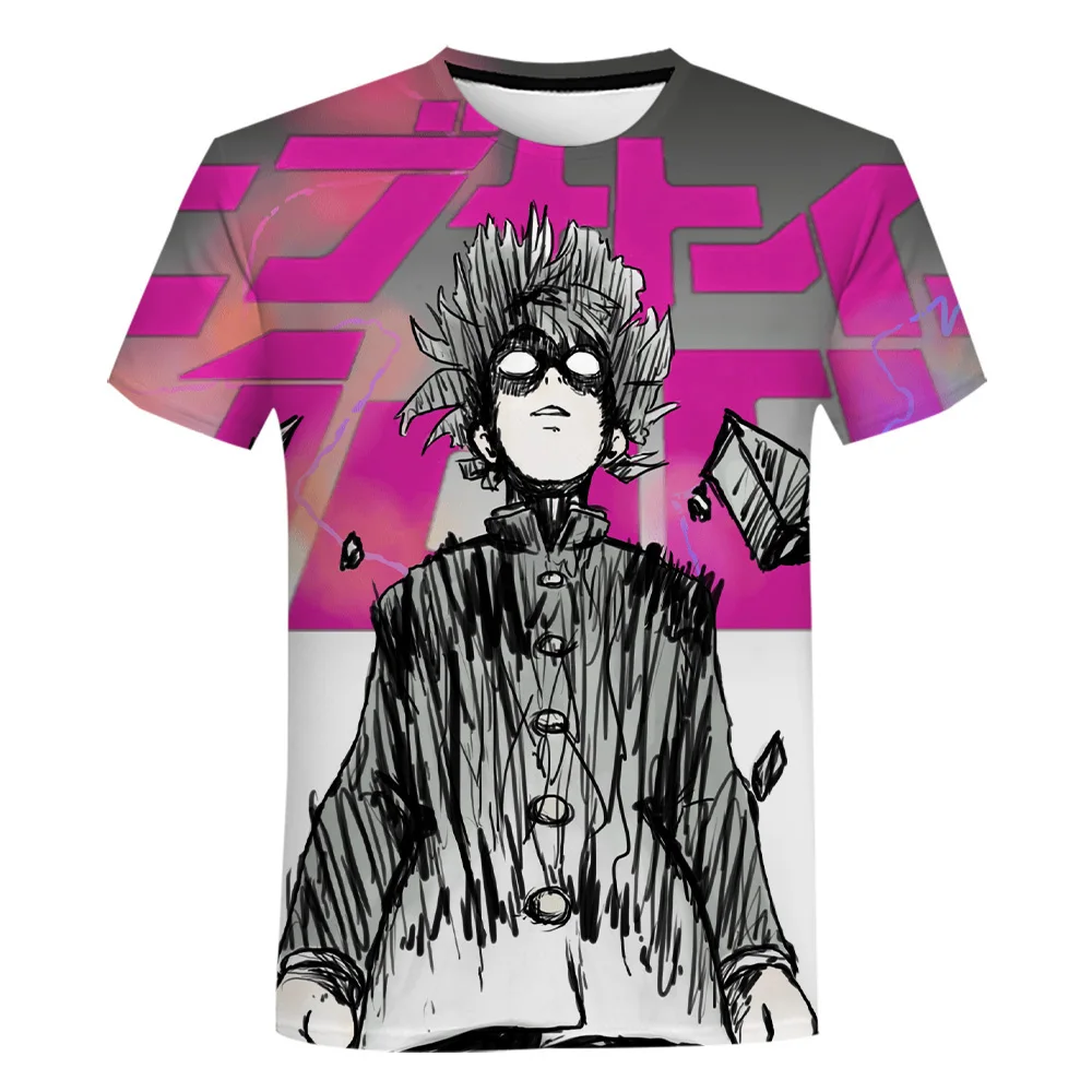 Summer New Mob Psycho 100 T Shirts Anime 3D Print Streetwear Men Women ...