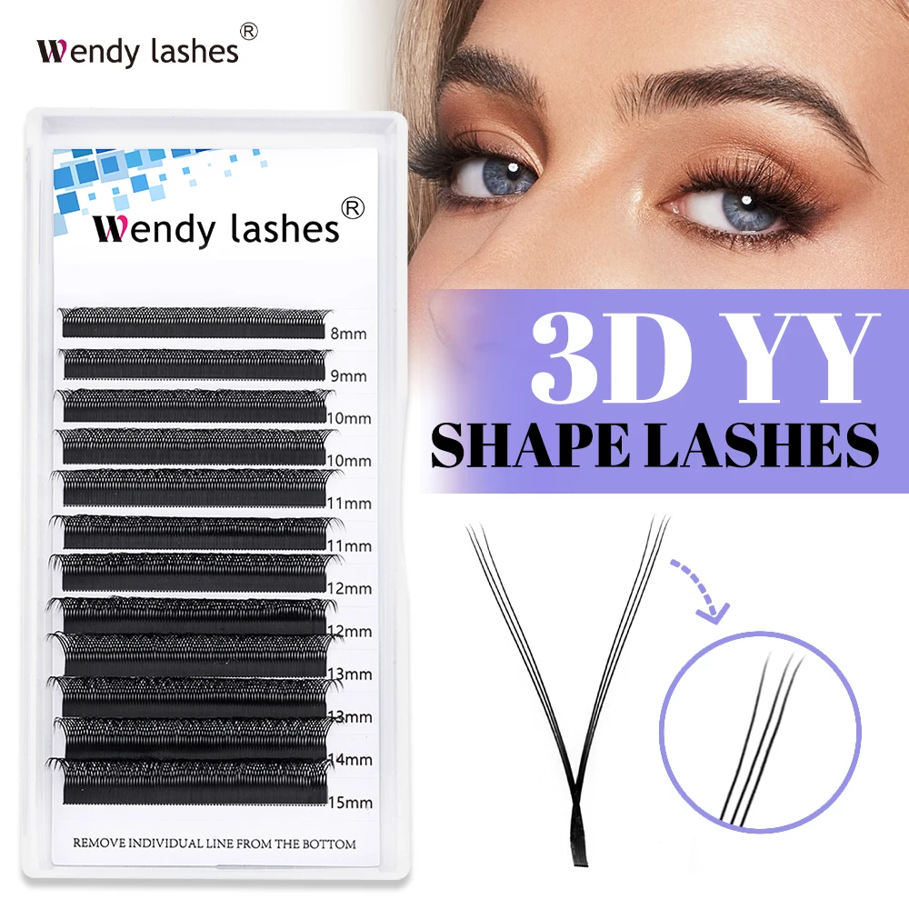 Wendy-Lashes-3D-YY-Shape-3-puntas-divididas-pesta-as-suaves-BASF-Lash-C ...