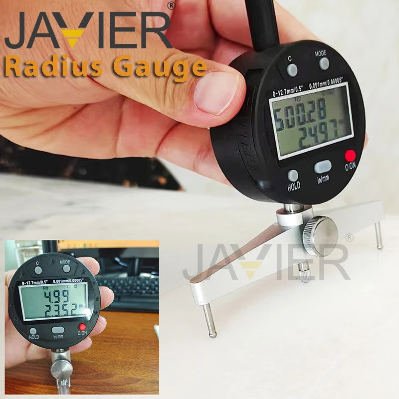 12-7MM-0-001MMElectronic-digital-display-radius-gauge-R-gauge-Diameter ...
