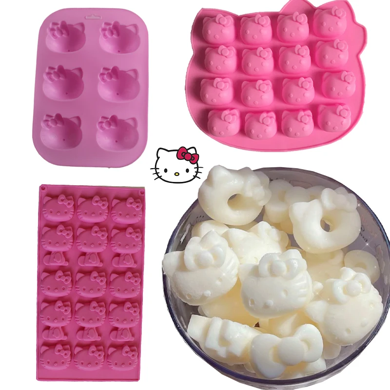 Hello Kitty Silicone Ice Cream Mold Diy Cake Mold For Soap Chocolates ...