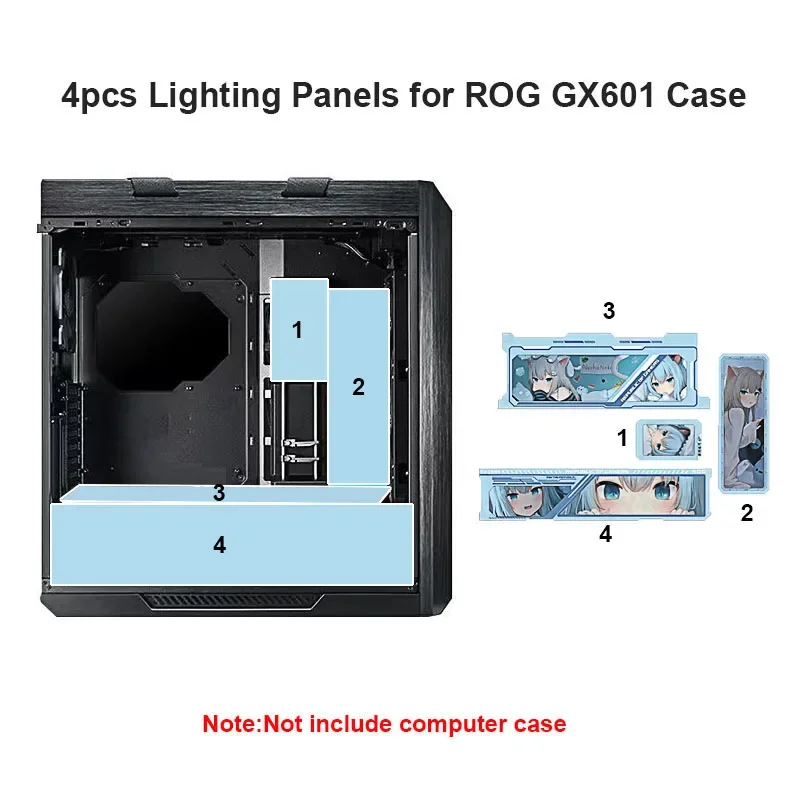 Custom-ROG-GX601-PC-Case-Lighting-Panel-ARGB-Strix-Helios-Refit-Plate ...