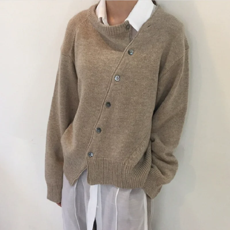 Japanese-Design-Cardigan-Women-Irregular-Sweater-Coat-Loose-and-Lazy ...