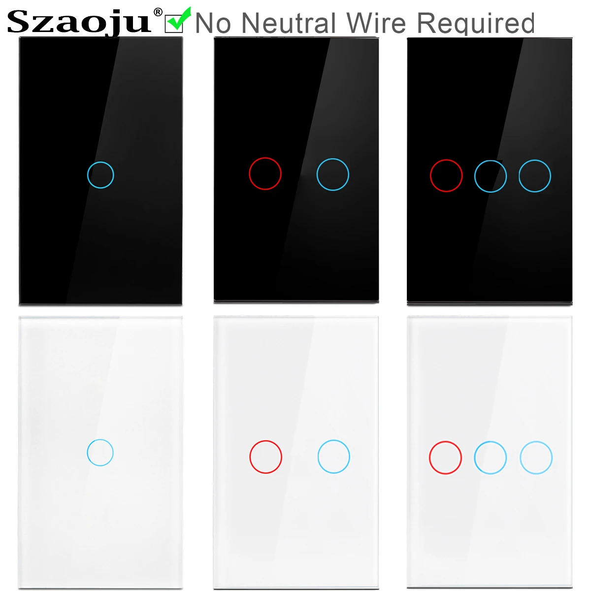 Szaoju-Wall-Touch-Switch-Tempered-Crystal-Glass-Panel-AC100-240V-Touch ...