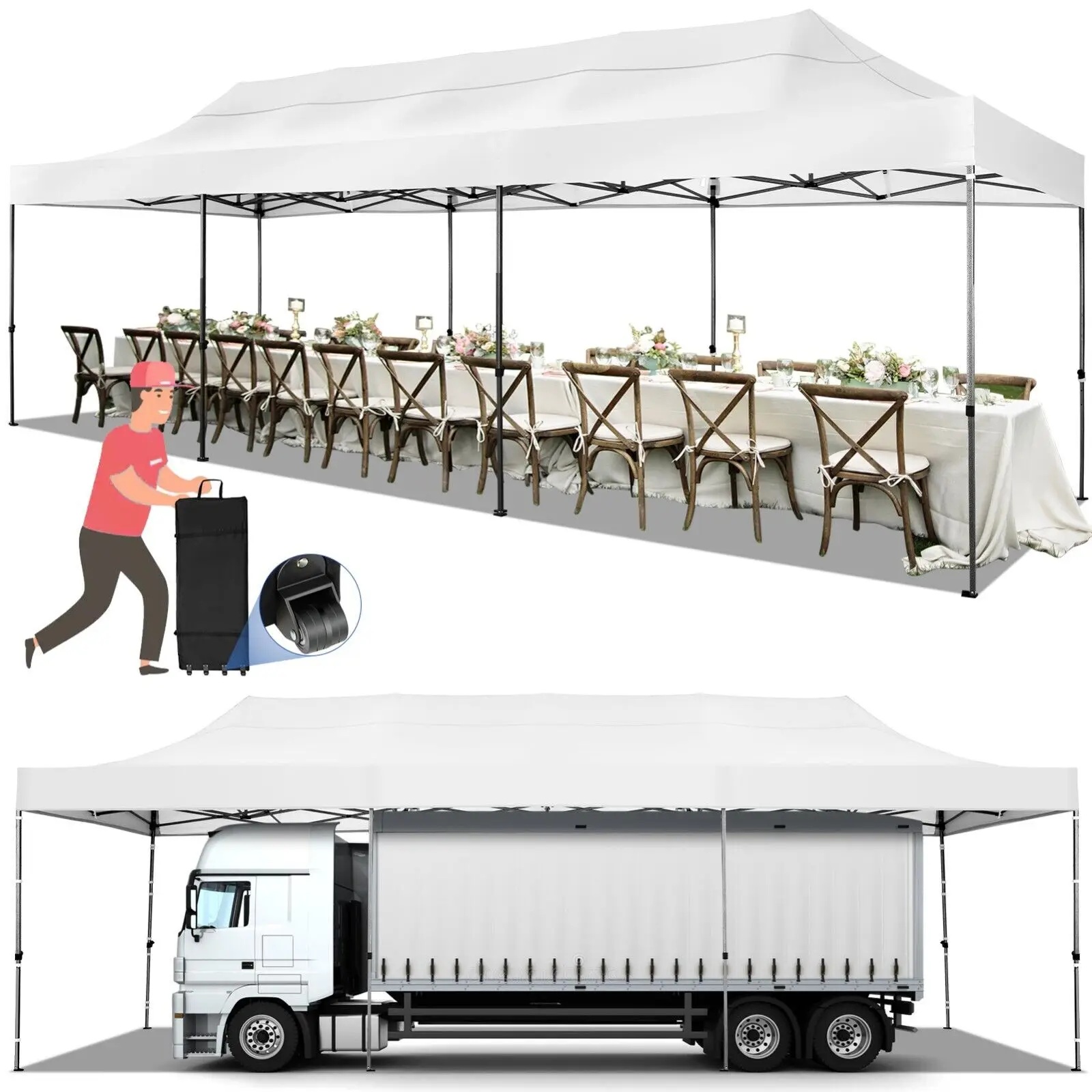 10x30-Heavy-Duty-EZ-Pop-Up-Canopy-Party-Tent-Waterproof-Gazebo-Outdoor ...