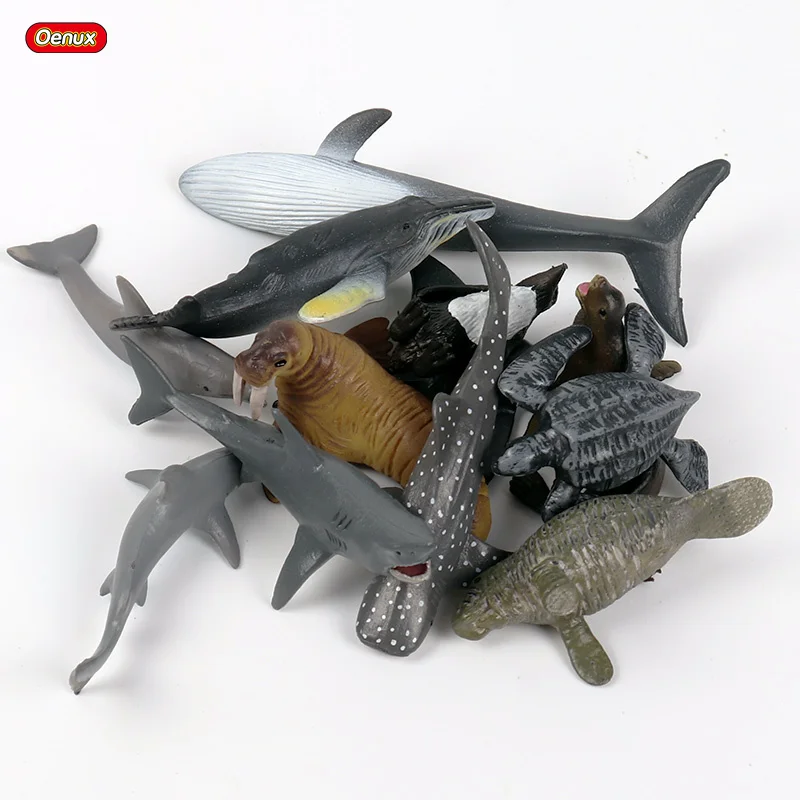 Oenux-Mini-Ocean-Marine-Shark-Model-Classic-Sea-Life-Animal-Whale ...