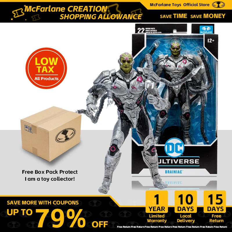 McFarlane-Brainiac Action Figure for Children, Injustice 2, 18cm, DC ...