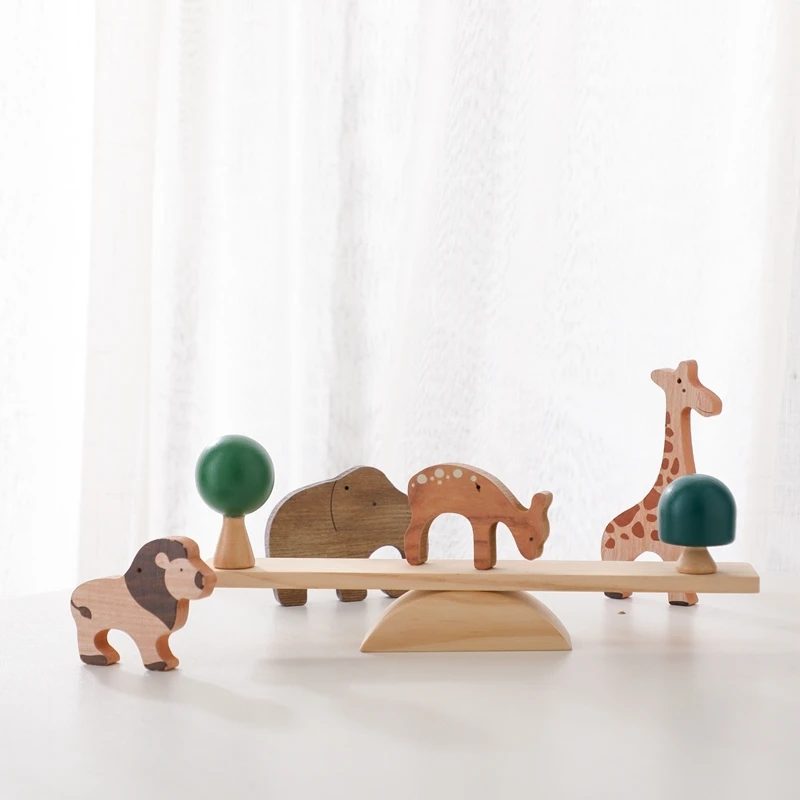 Wooden-Montessori-Animal-Balance-Blocks-Toy-for-Children-Board-Dinosaur ...