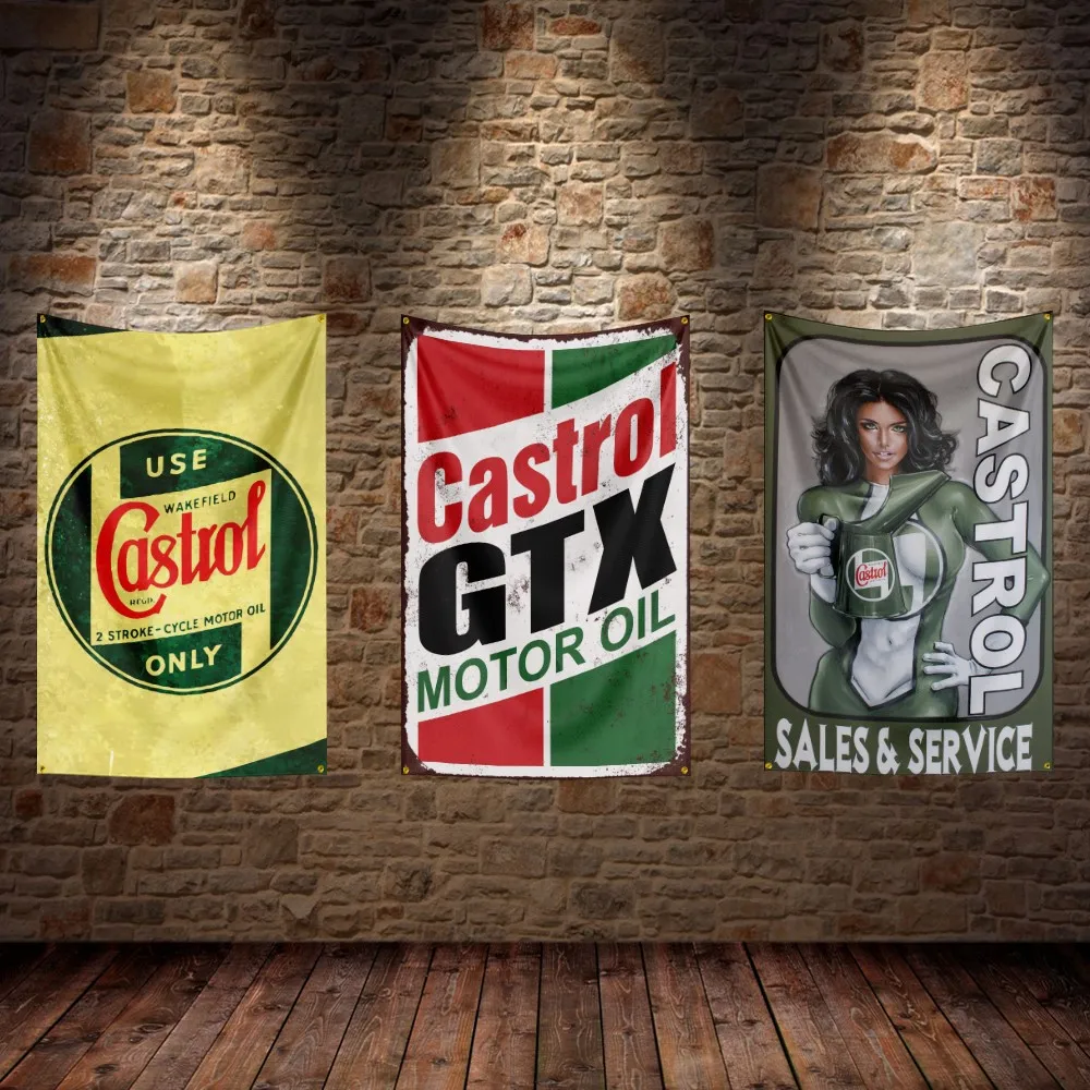 Bandera Castrol de poliéster, impresión Digital, coche, Tuning Culture ...