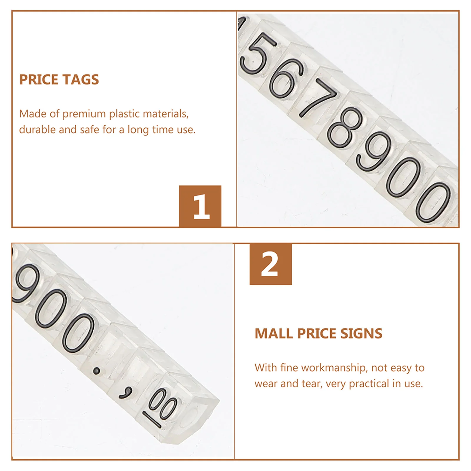 10 Pcs Price Tag Display Supermarket Labels Advertising Number Sign ...