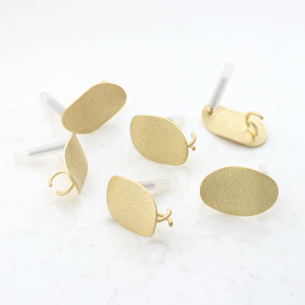 Distorted Oval Shape Earrings Base Connectors Linker 6pcs/lot 18*12mm ...