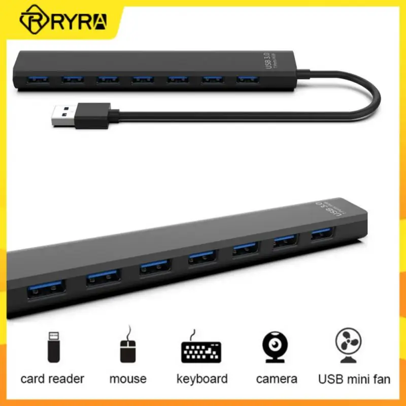 RYRA 7 puertos USB 3,0 Hub 5Gbps de alta velocidad Multi divisor ...