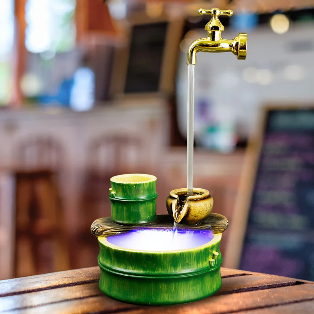 Home-Office-Table-Ornament-Rockery-Flowing-Water-Floating-Faucet ...