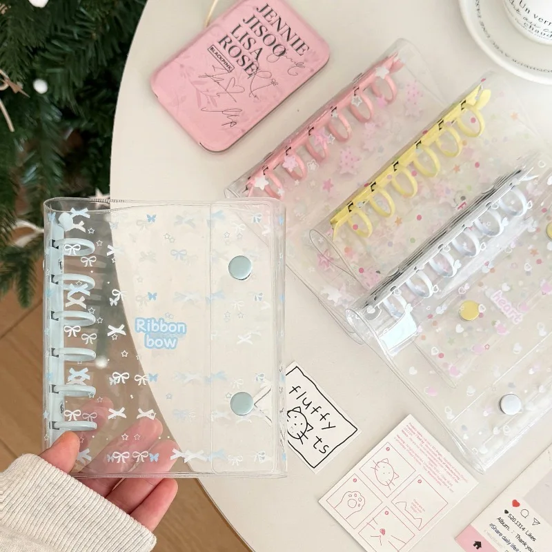 A7 Korea Double Stars ins transparent pvc Soft shell Binder Photocards ...