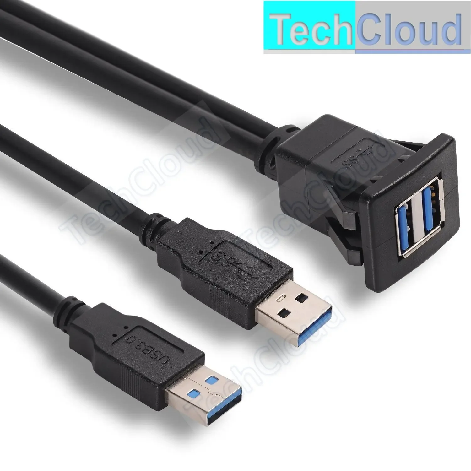 Dual-port-USB3-0-extension-cable-Car-dashboard-USB-extension-cable-USB ...