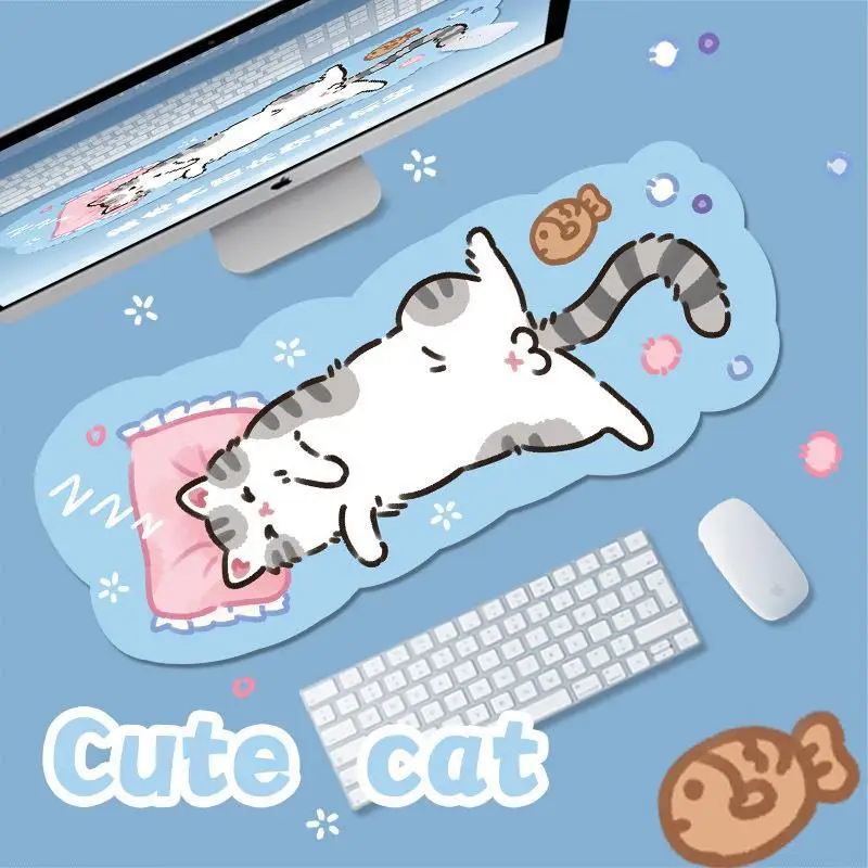 XXL-Cute-Furry-Mouse-Pad-Kawaii-Kitty-Cats-Mouse-Mat-70x30cm-Gamer-Desk ...