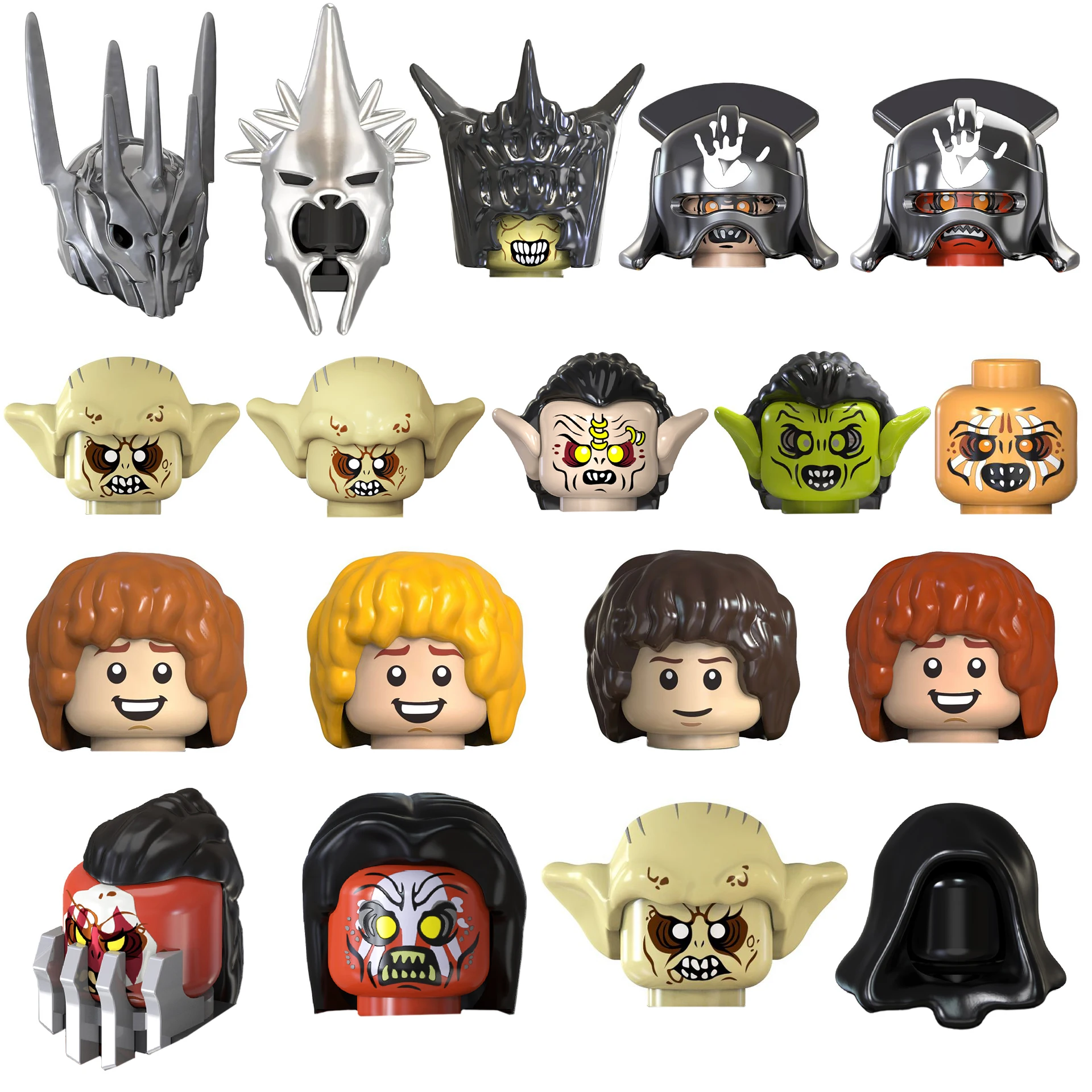 Feleph-Single-Magic-Movie-Series-Figure-Keychain-Uruk-Hais-Yazneg-Orcs ...