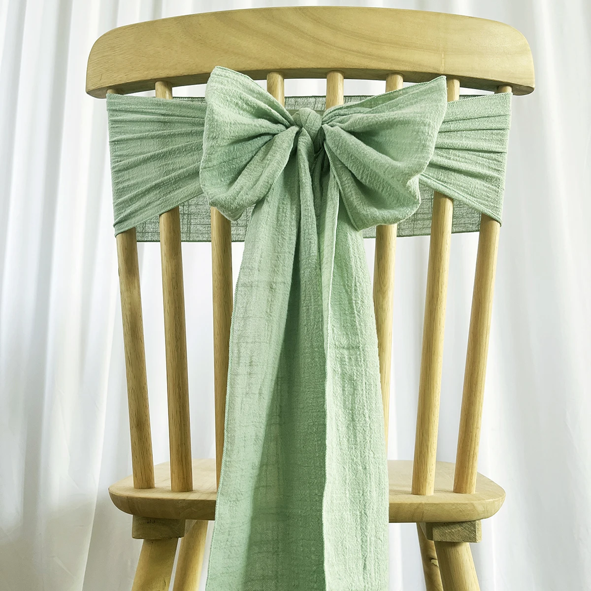 Customized 10pcs Cotton Cloth Chair Sashes Bows Ties for Weddings Party ...