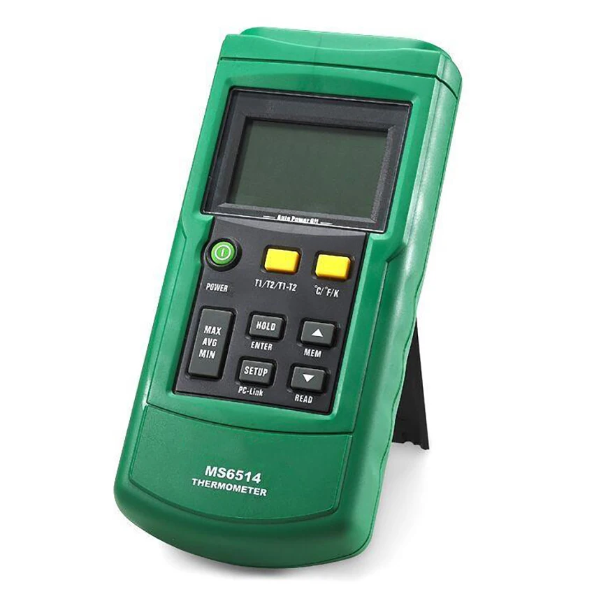 MS6514 Dual Channel Digital Thermometer Data Logger Thermocouple ...