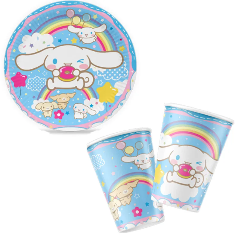 Cinnamoroll Party Paper Plates Cups Banner Tablecloth Disposable ...