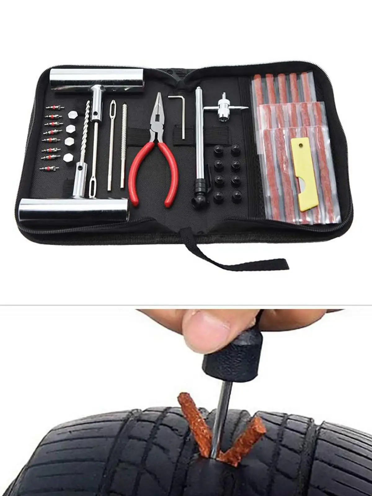 KIT REPARATION PNEU,black-China--Kit Anti crevaison pour moto, 46 ...