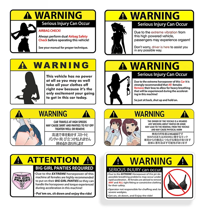 31430B-Funny-Car-Sticker-For-Panties-Underwear-Warning-Peek-Slap-Decal ...