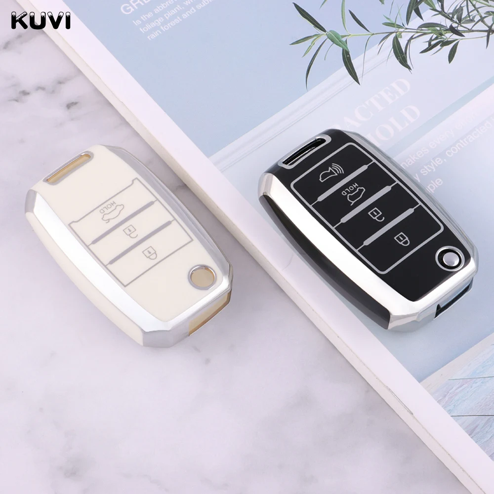 TPU Car Flip Key Case Cover Shell For KIA RIO K2 K3 K4 K5 Sportage ...