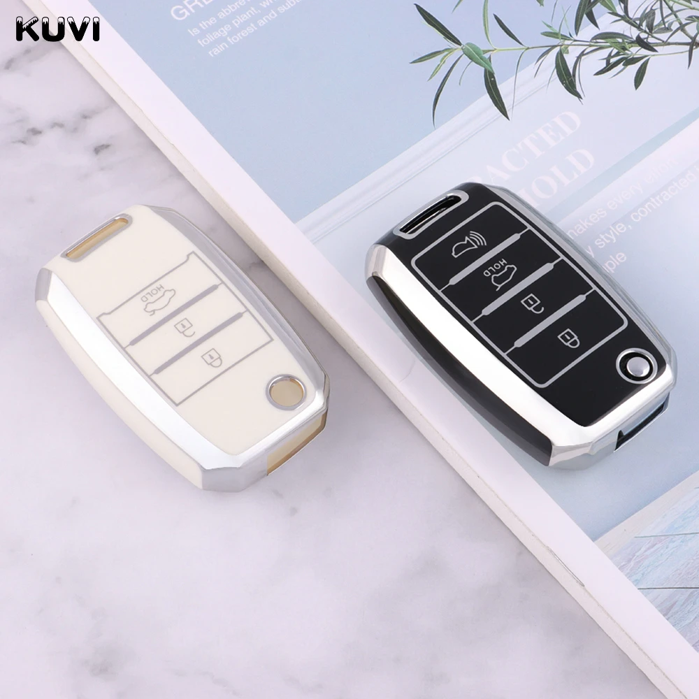 TPU Car Flip Key Case Cover Shell For KIA RIO K2 K3 K4 K5 Sportage ...