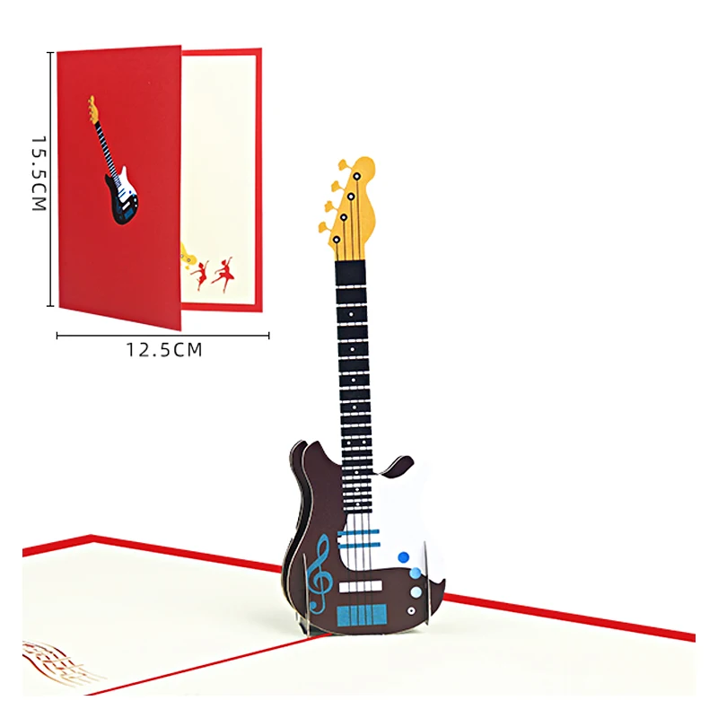 3D-Electronic-Guitar-Pop-Up-Greeting-Card-Music-Festival-Bass-Wooden ...