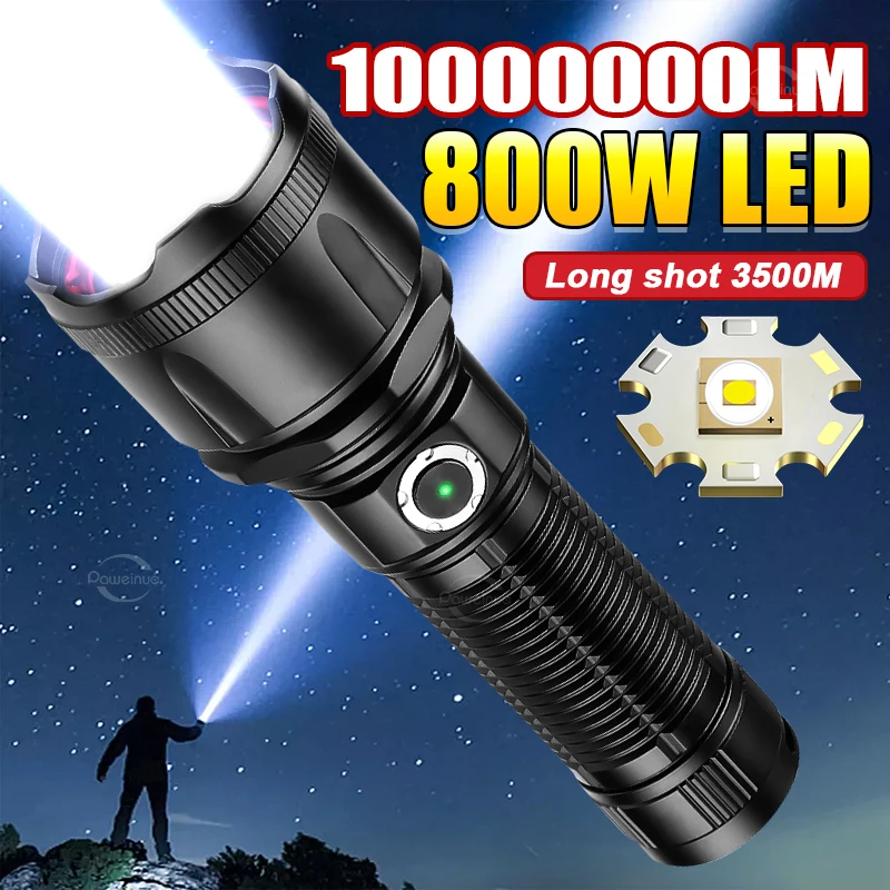 Newest-1000000LM-Ultra-Powerful-Rechargeable-Flashlight-8000W-Torch ...