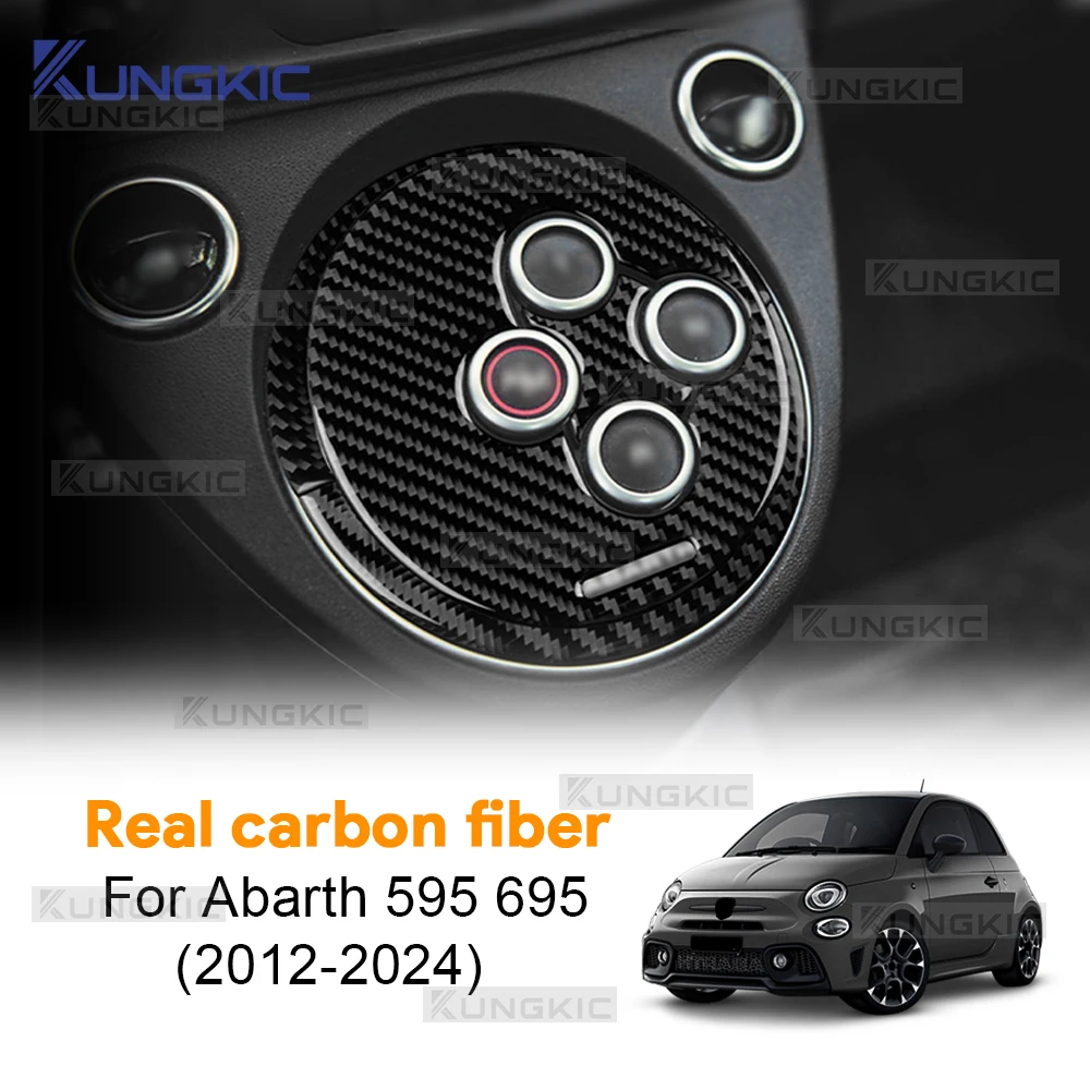 Real Soft Carbon Fiber Sticker For Abarth 595 695 2012-2019 2020 2021 ...
