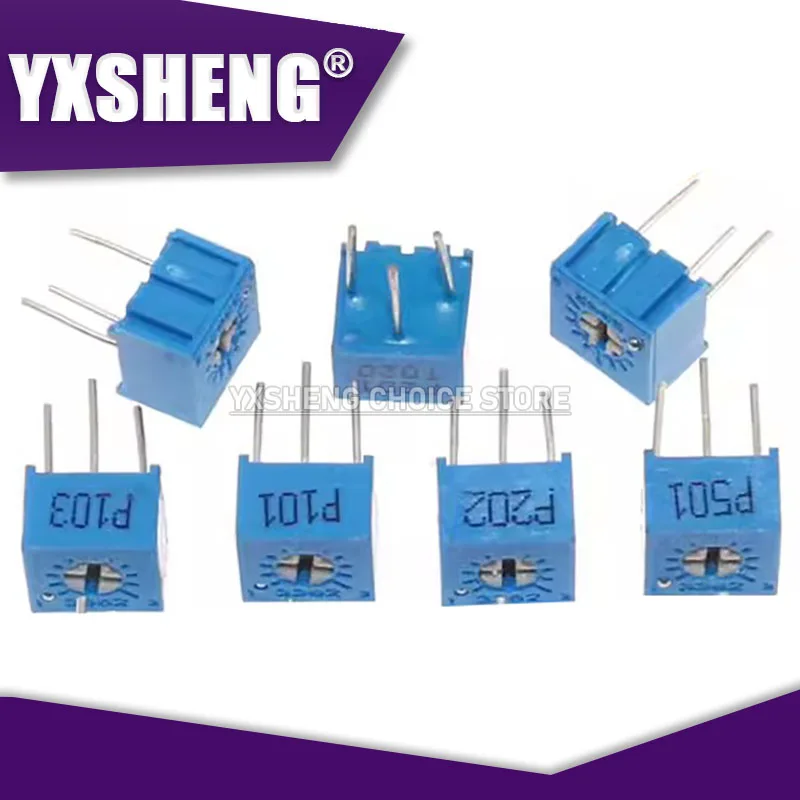 10PCS 3362P Trimpo Trimmer Potentiometer 100 200 500 1K 2K 5K 10K 20K ...