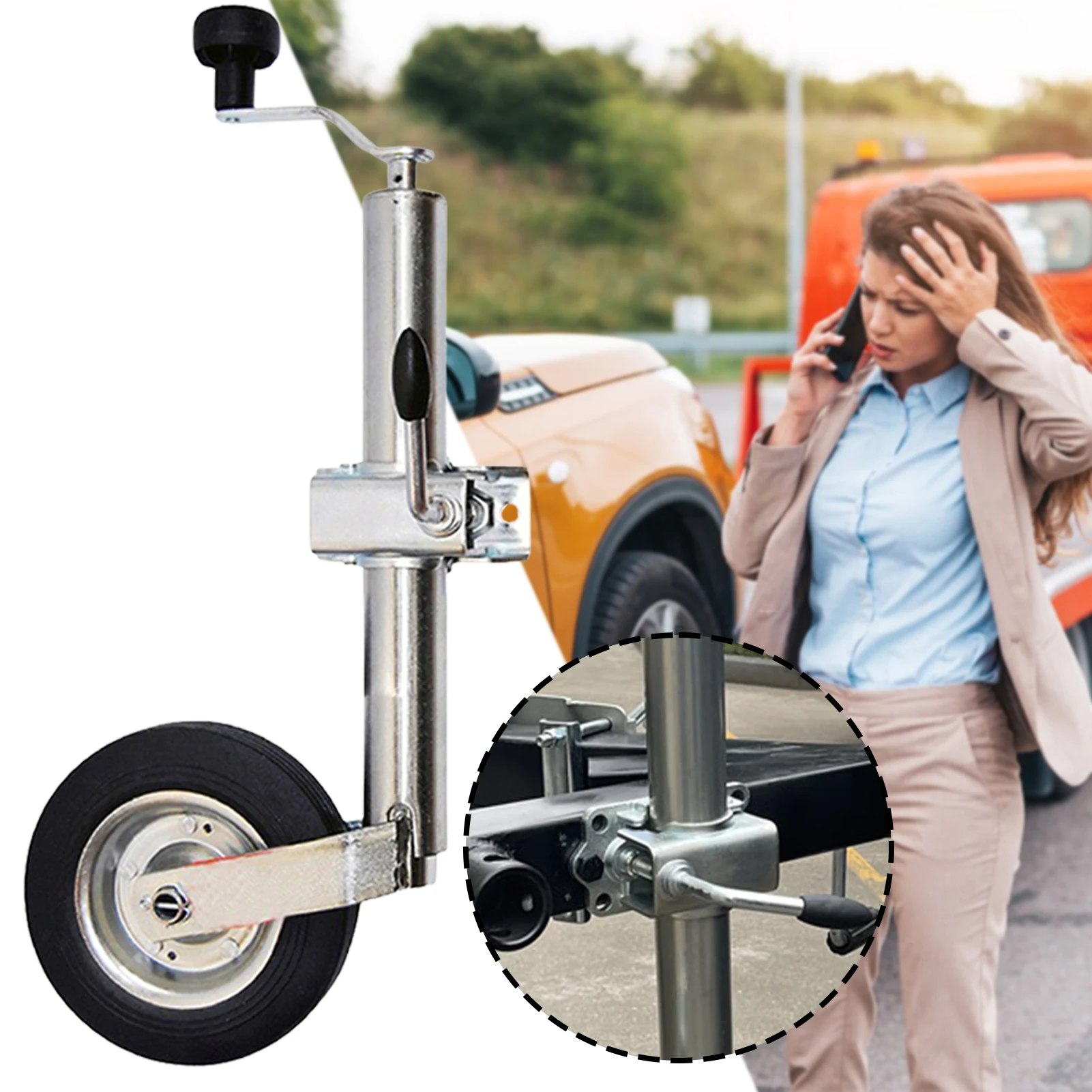 Guide Wheel Jockeys Wheel With Clamp Extra Height Heavy Duty Jockeys ...
