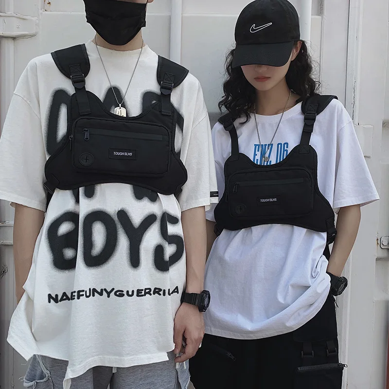 Fashion Streetwear Men Hip Hop Chest Bag Tactical Chest Rig Bags Trendy ...