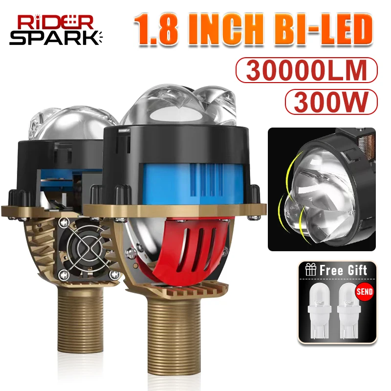 1-8-Inch-Bi-LED-Laser-Lens-Headlights-For-H4-H7-9005-9006-Car-Lights ...