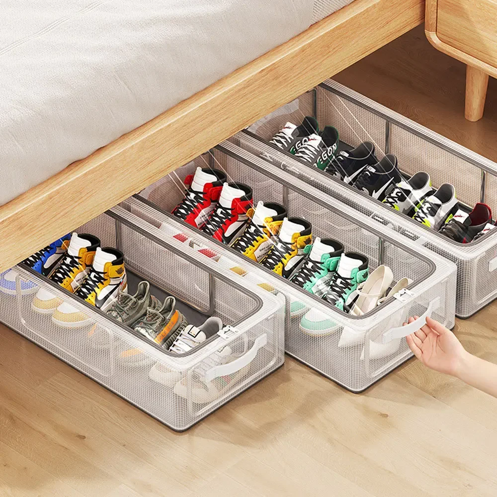 Waterproof-Foldable-PVC-Storage-Shoe-Box-Transparent-thicken-Shoe ...