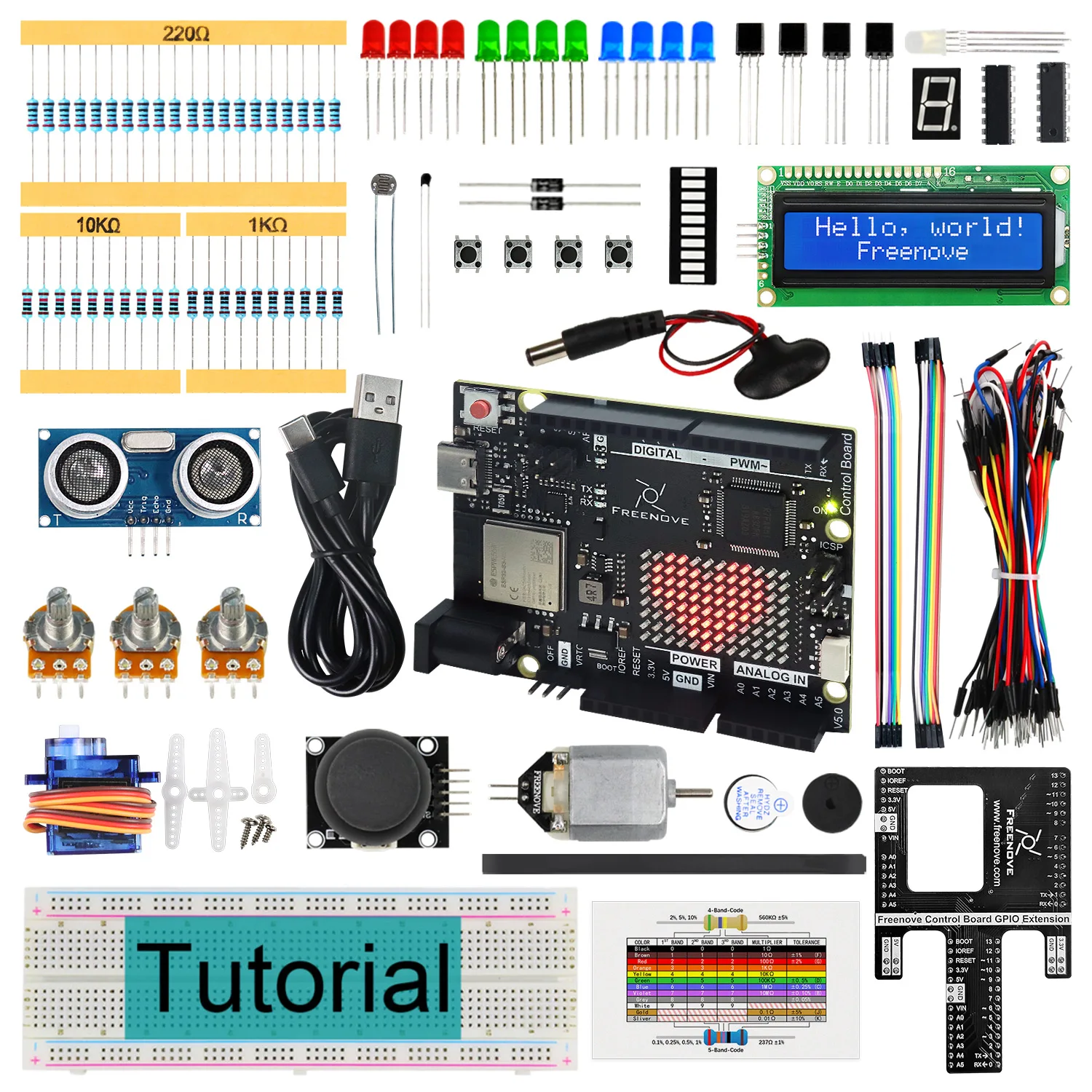Freenove-Super-Starter-Kit-para-Arduino-UNO-R4-V5-WiFi-Mini-Arm-Cortex ...