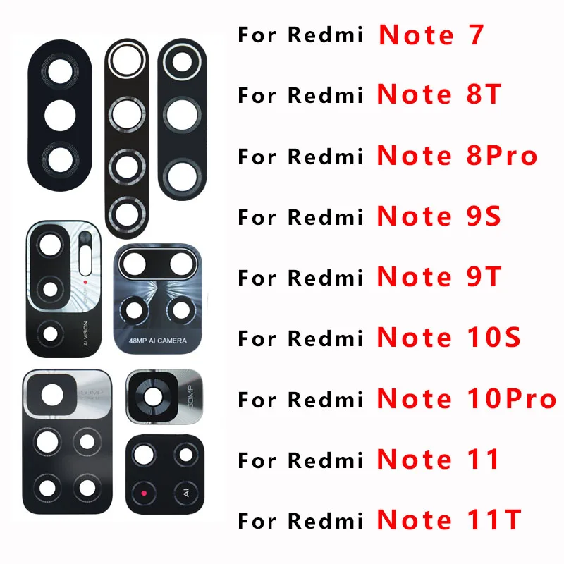 2pcs Rear Back Camera Lens Glass With Sticker For Xiaomi Redmi Note 11 ...