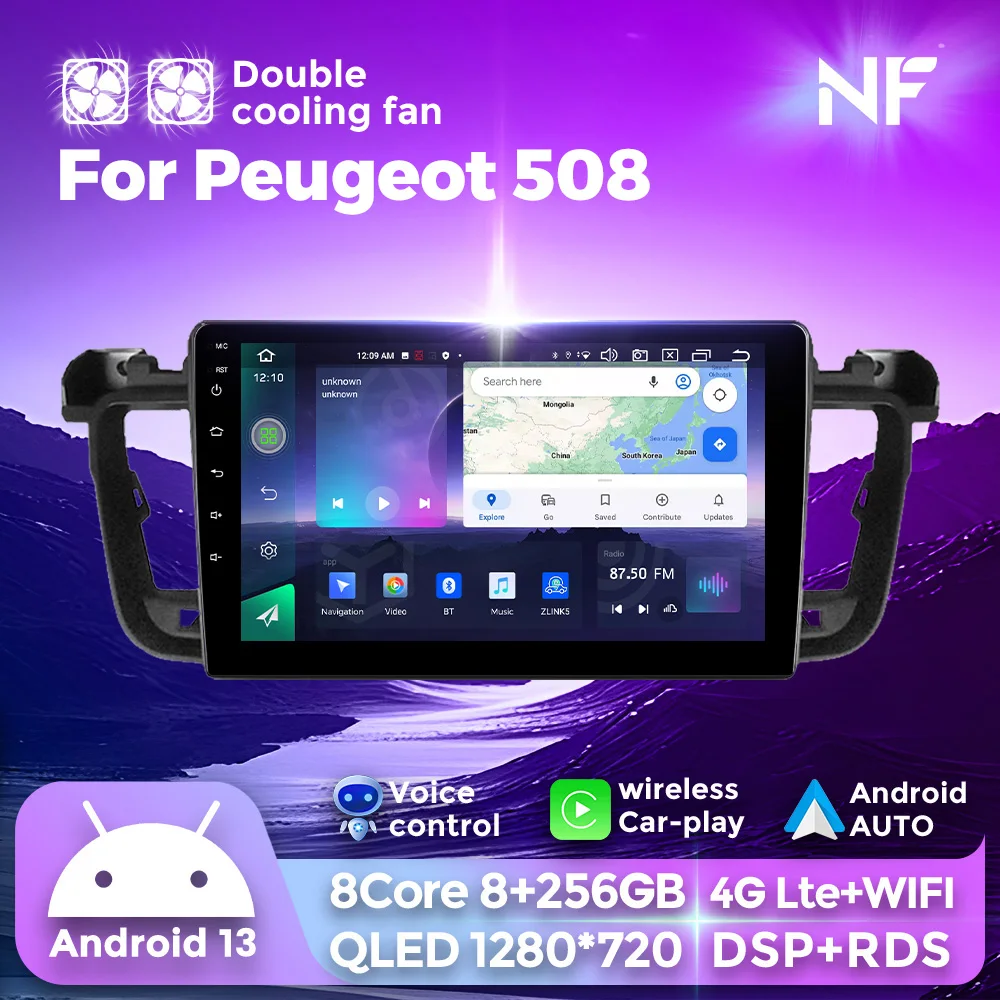 Radio-multimedia-para-coche-Android-13-9-pulgadas-2K-8-256GB-adecuada ...