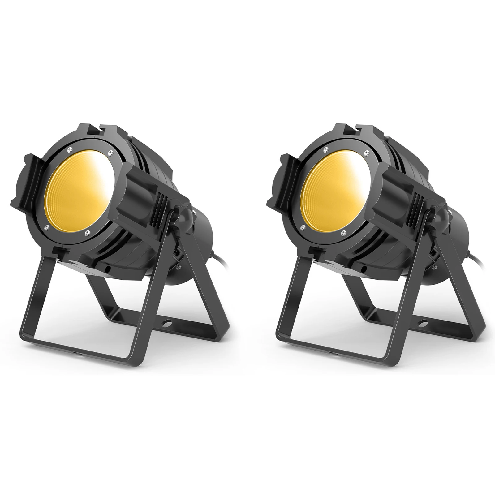 Datewink 2Pcs 80W LED COB Par Lights Normal White + Warm White Stage ...
