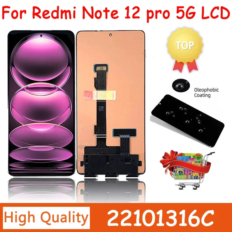 Original-For-Xiaomi-Redmi-Note-12-Pro-5G-22101316C-lcd-display-touch-screen-digitizer-Assembly ...