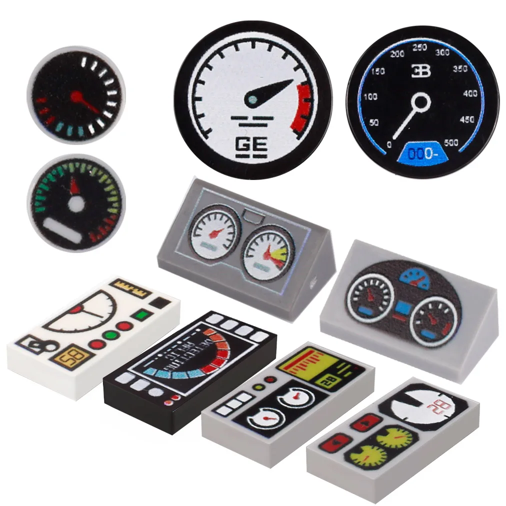MOC-Dashboard-Building-Blocks-City-Car-Tachometer-Speedometer-Parts ...