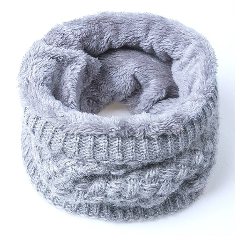 Winter-Scarf-for-Women-Children-Baby-Warm-Cotton-Brushed-Knit-Neck ...