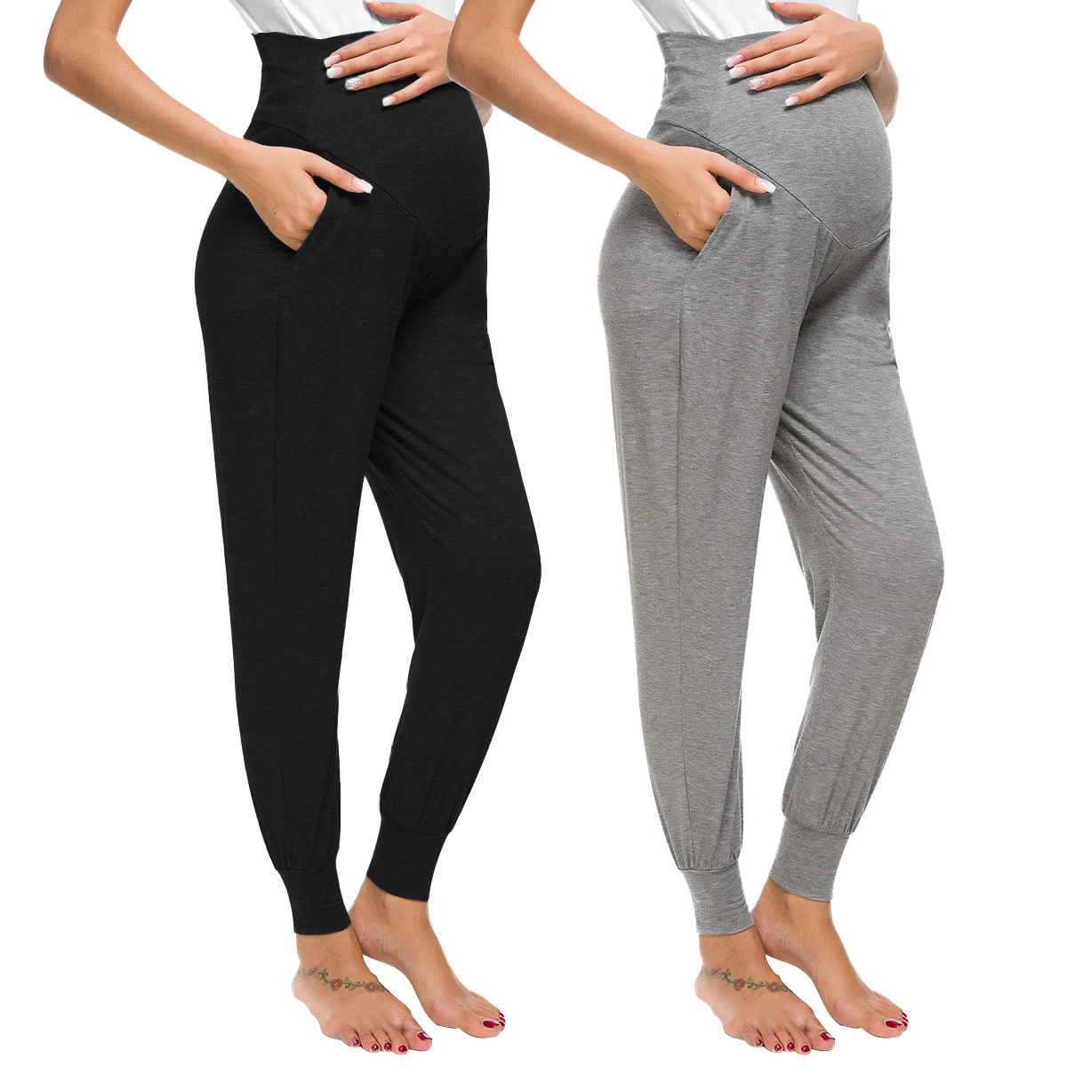 Maternity Pants Women's Maternity Super Stretch Secret Fit Belly Ankle ...