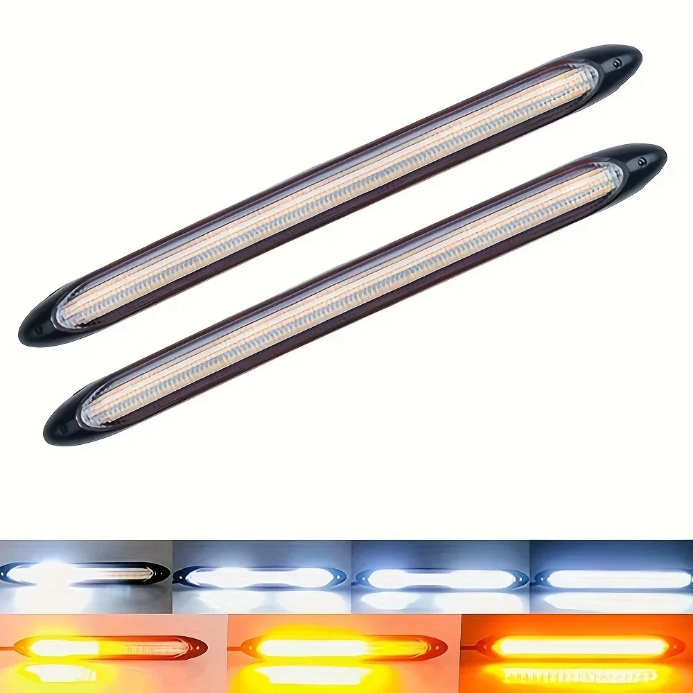 2PCS-Car-LED-Daytime-Running-Lights-Car-Headlight-Waterproof-Sequential ...