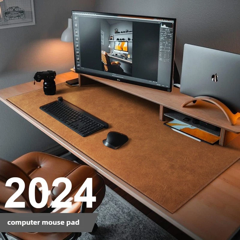 Retro-Mousepad-Mouse-Pad-Large-Waterproof-Non-slip-PU-Suede-Desk-Mat ...