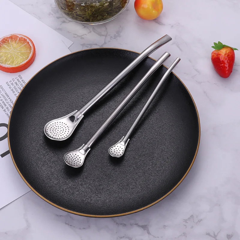 Stainless-steel-straw-spoon-coffee-spoon-filter-a-straw-creative-home ...