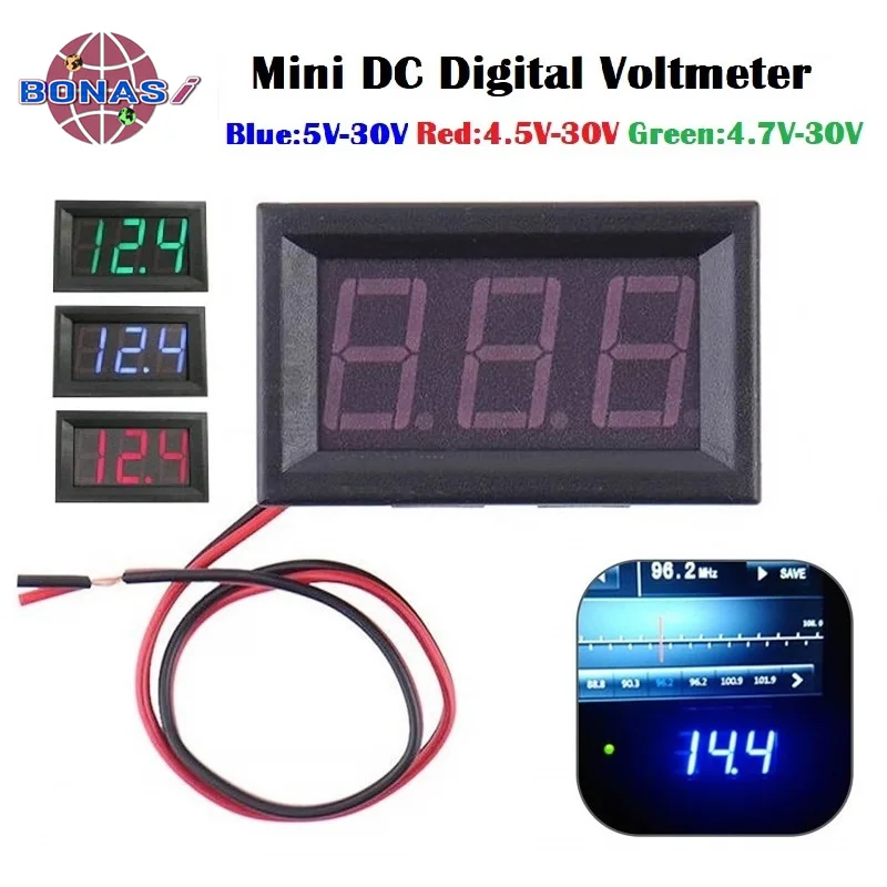 Mini-Digital-DC-Voltmeter-0-56inch-LED-Panel-DC-4-5-30V-Amp-Volt ...